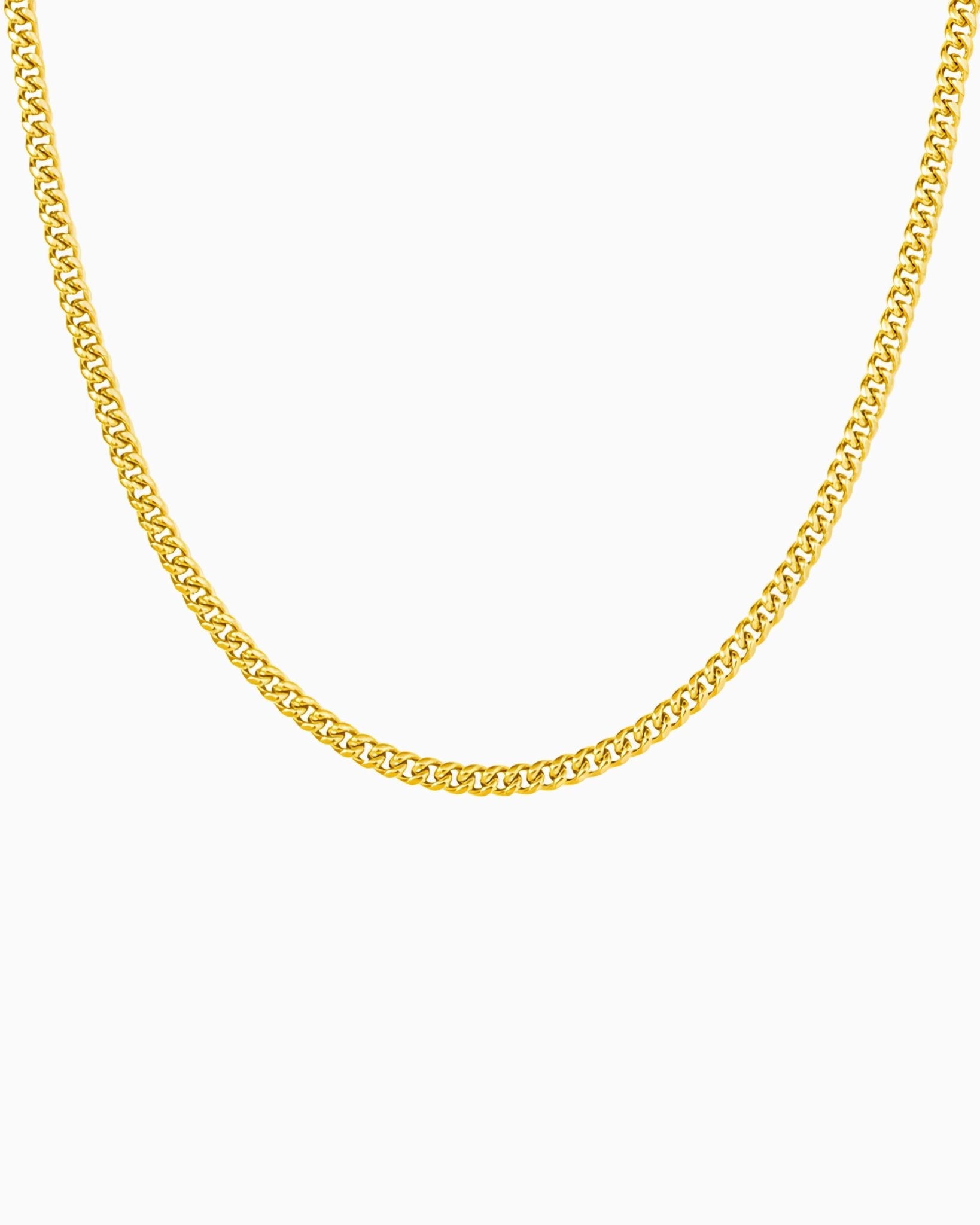 CLEAN CUBANA CHAIN. - 4MM 18K GOLD | Drippy Amsterdam