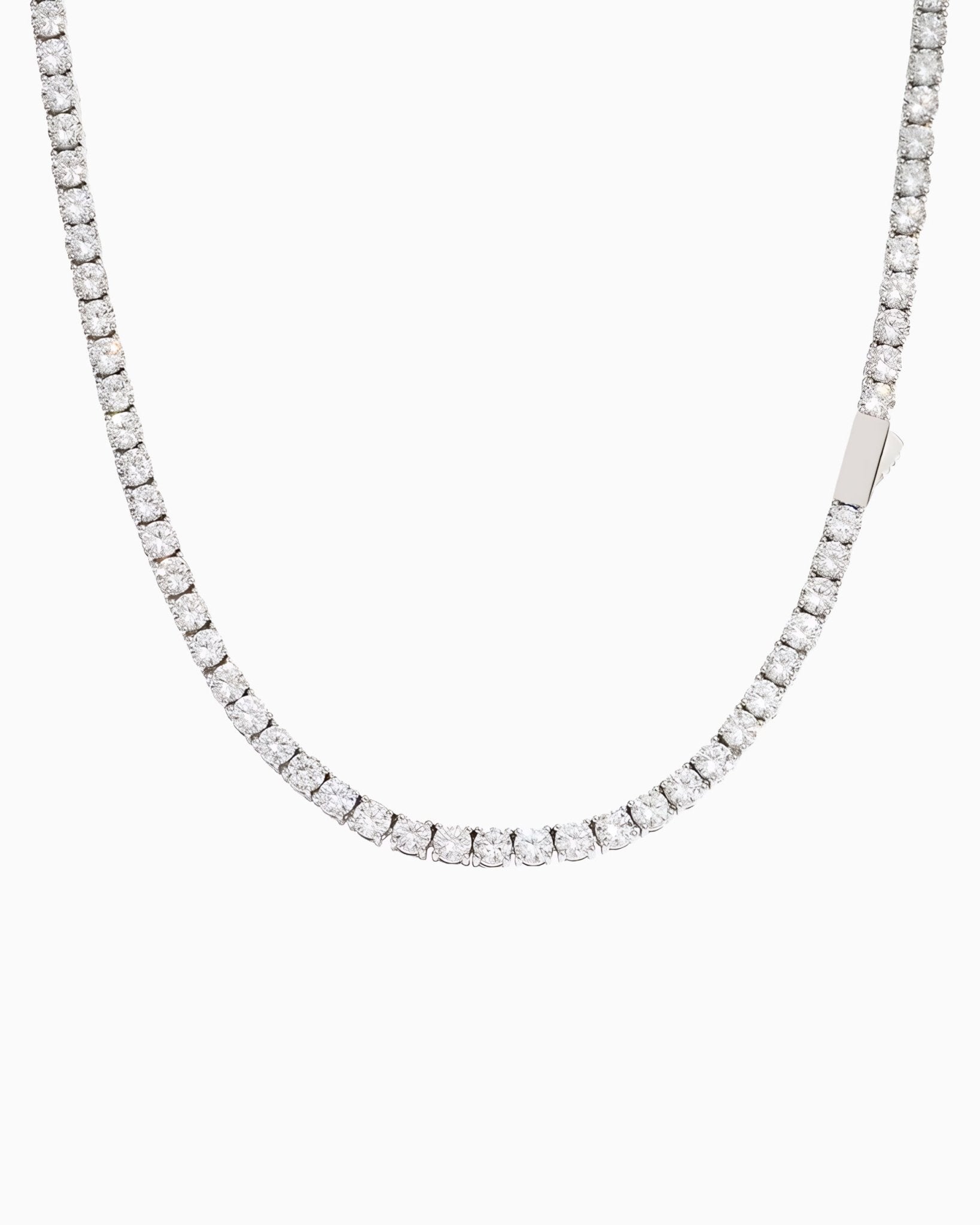 MOISSANITE TENNIS CHAIN. - 3MM WHITE GOLD | Drippy Amsterdam