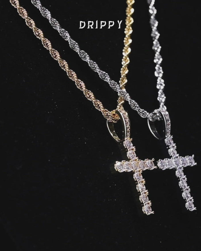 CROSS PIECE. - WHITE GOLD PENDANT | Drippy Amsterdam