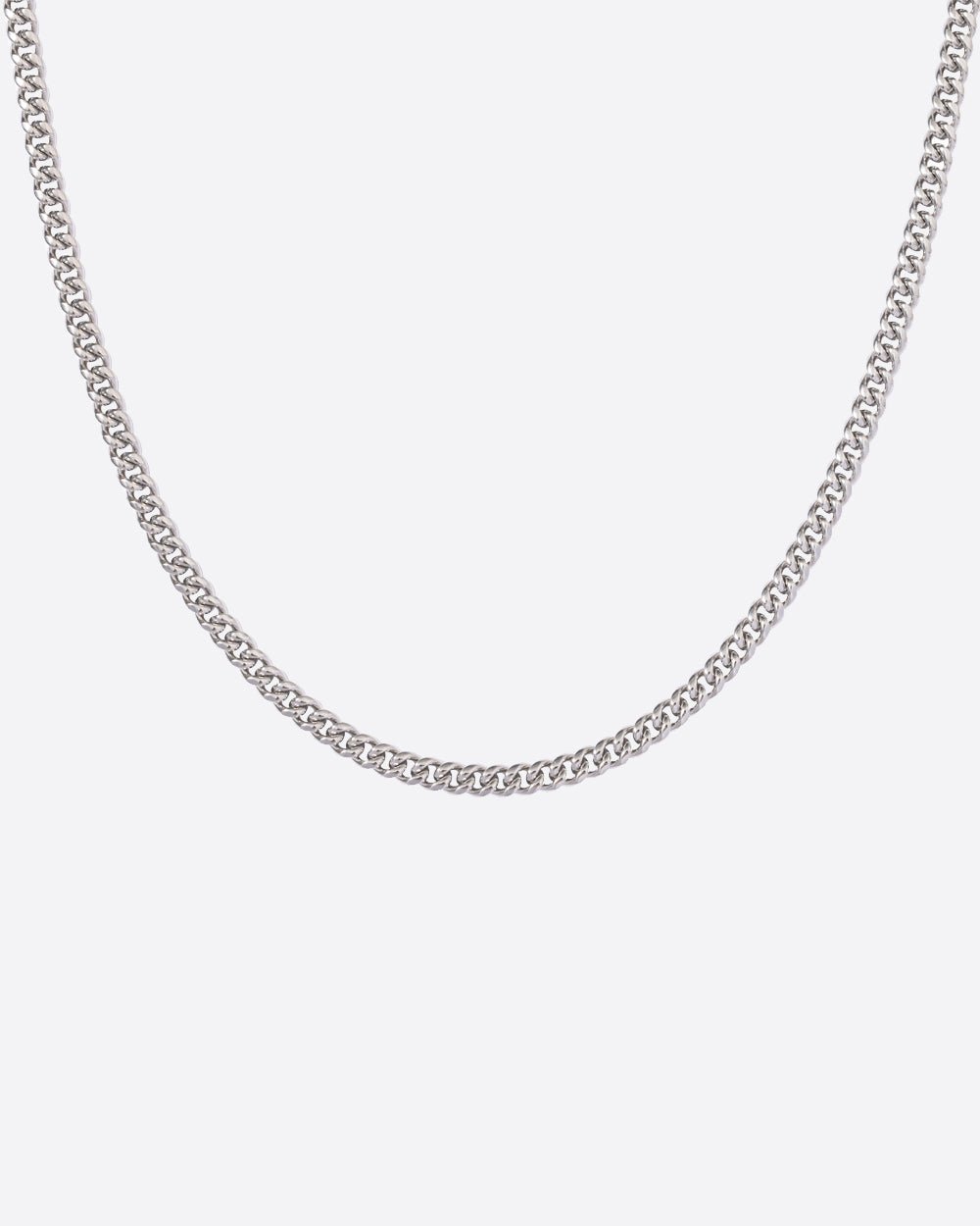 CLEAN CUBANA CHAIN. - 4MM WHITE GOLD | Drippy Amsterdam
