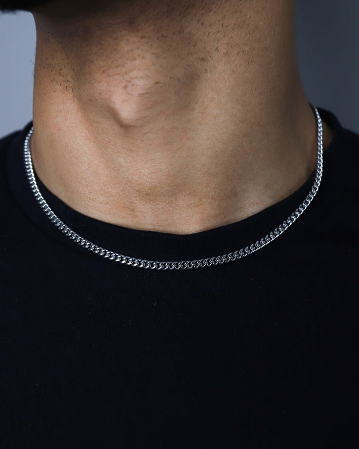 CLEAN CUBANA CHAIN. - 4MM WHITE GOLD | Drippy Amsterdam