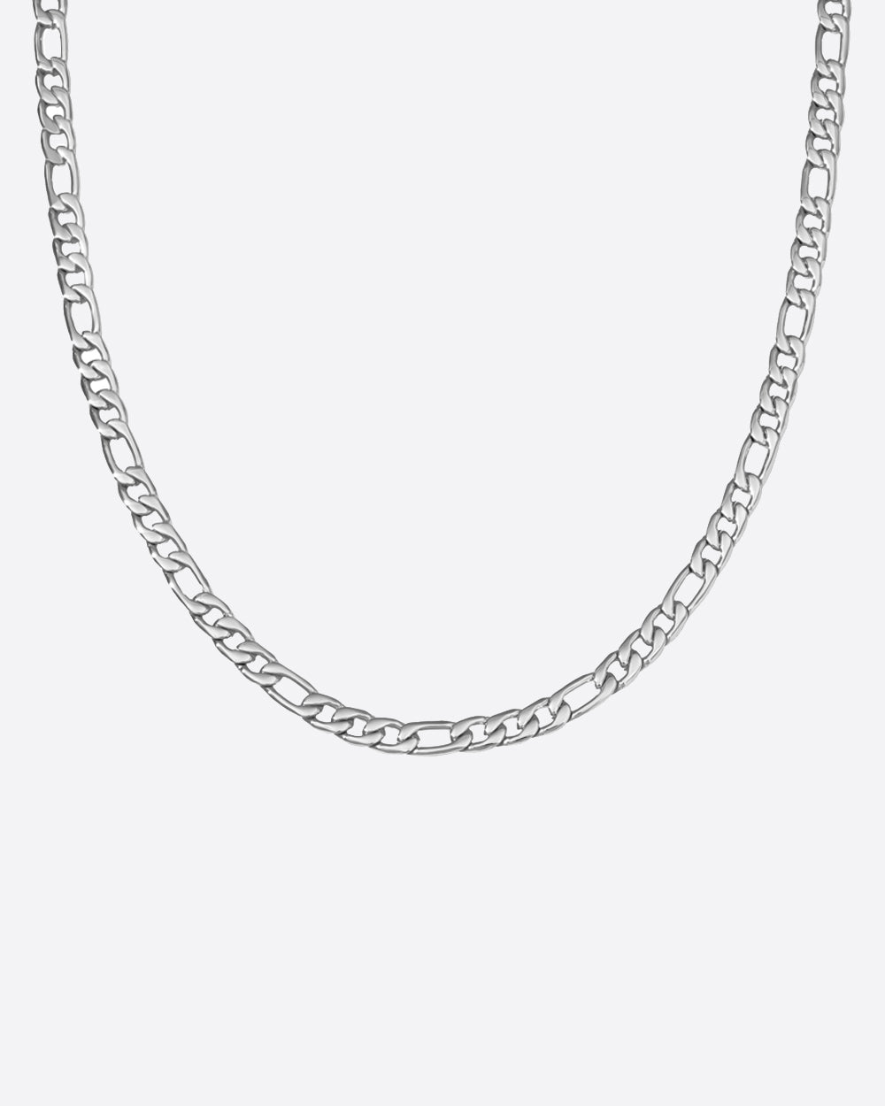 CLEAN FIGARO CHAIN. - 5MM WHITE GOLD | Drippy Amsterdam