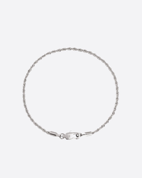 CLEAN ROPE BRACELET. - 2MM WHITE GOLD | Drippy Amsterdam